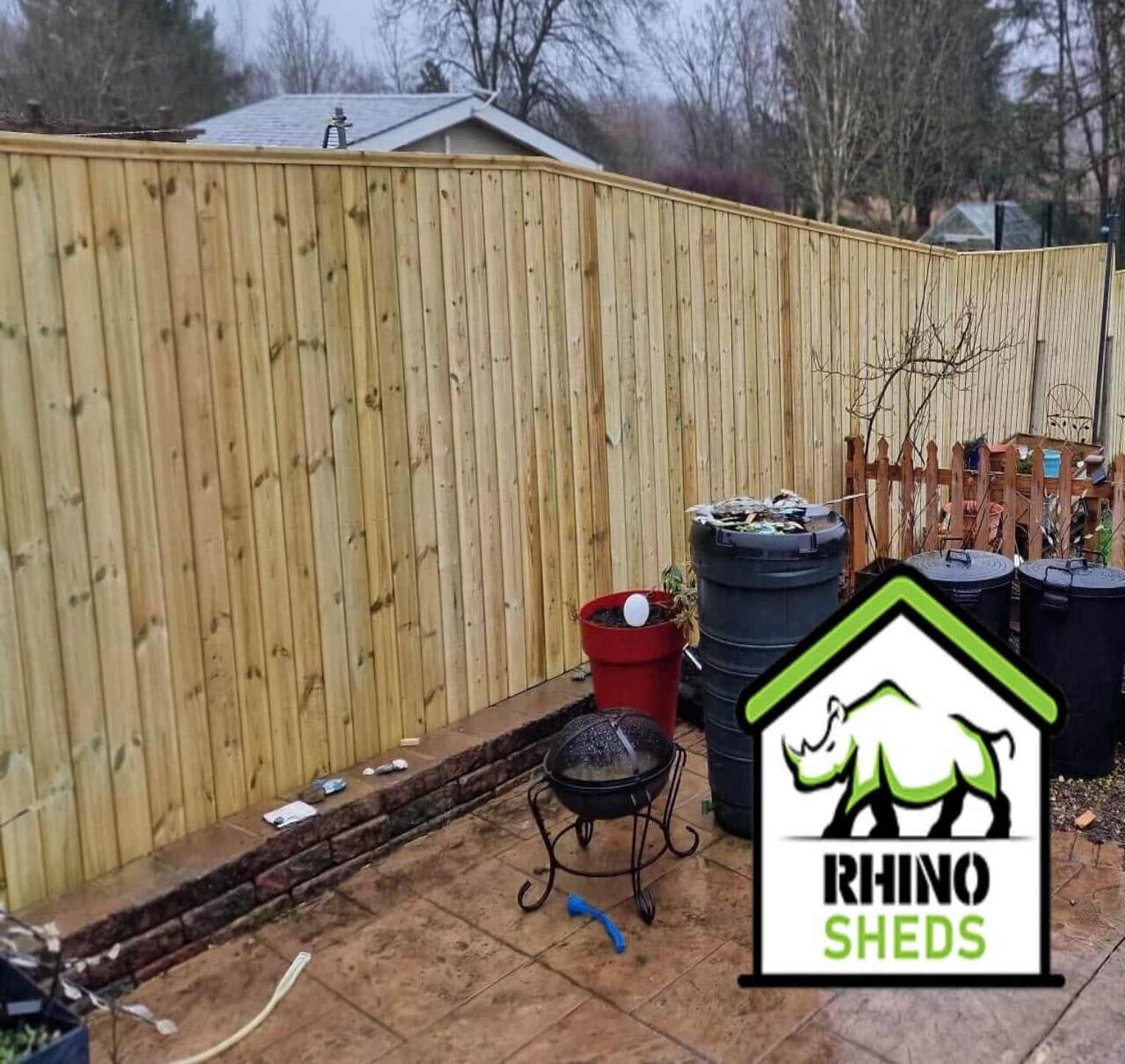 All Wood Half Lap Fencing – Rhino Sheds